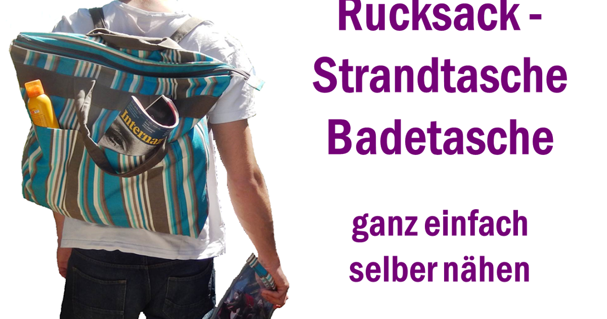 Rucksack - Strandtasche -Badetasche mit abnehmbarer isolierender ...