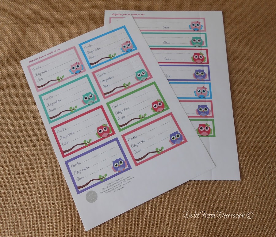 Etiquetas para la vuelta al cole | Manualidades