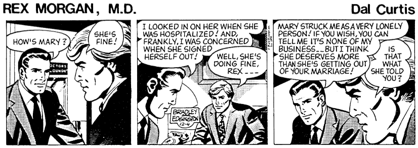 In Search of Rex Morgan, MD: 1976 Comic Strips: A Summary