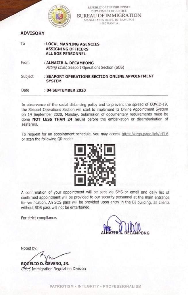 MANILA BAY CREW CHANGE GUIDE IN PORT OF MANILA - Seaman / Filipino ...