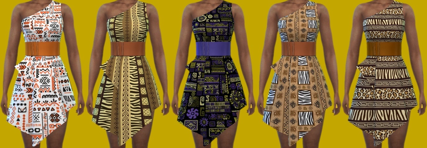 Annett's Sims 4 Welt: Get Famous AFRICA Dresses