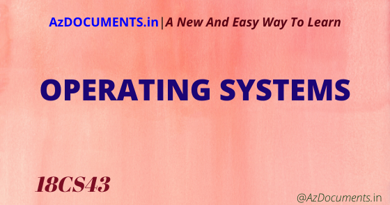 Operating Systems 18cs43