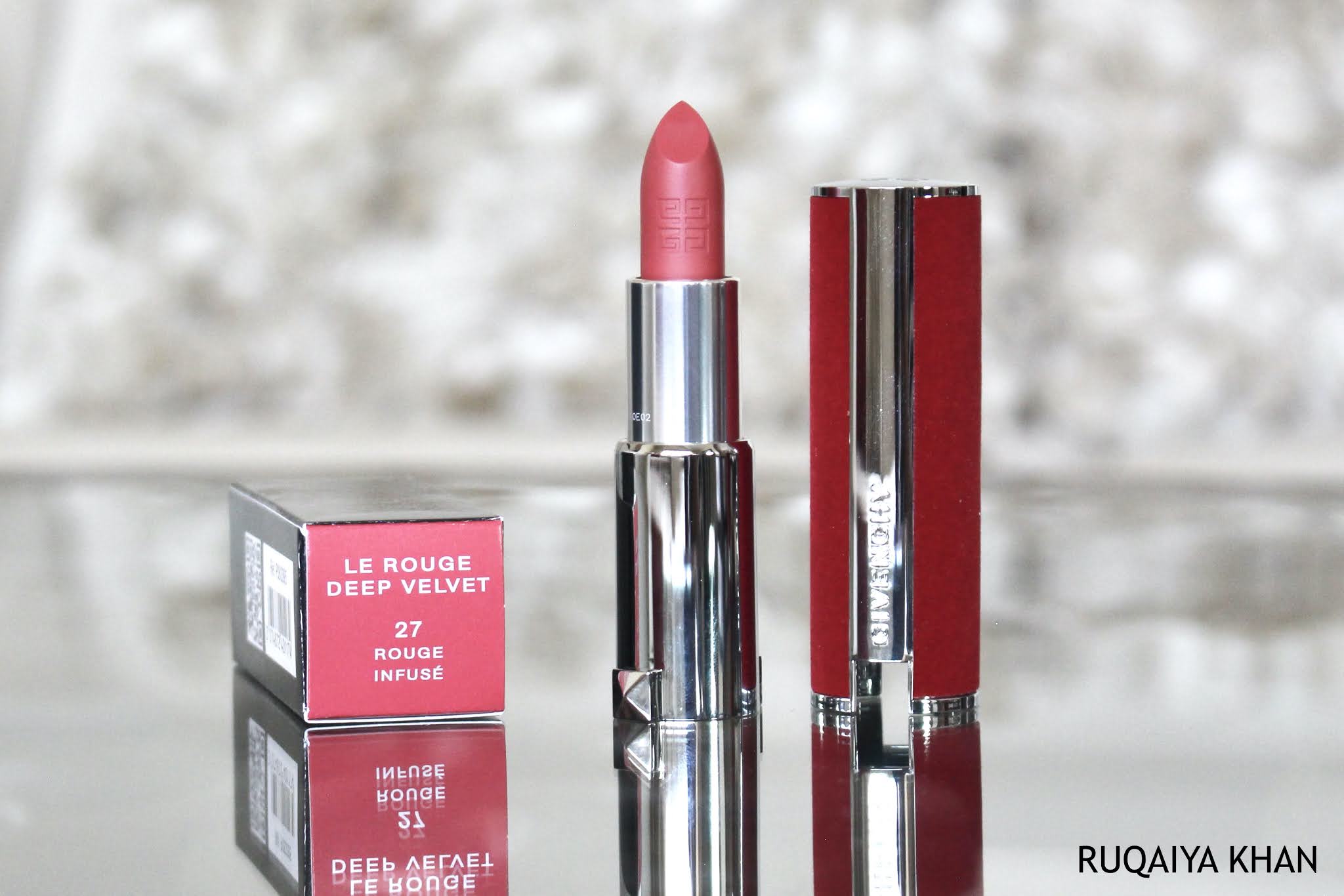 Ruqaiya Khan: GIVENCHY Le Rouge Deep Velvet Matte Lipstick Review and ...