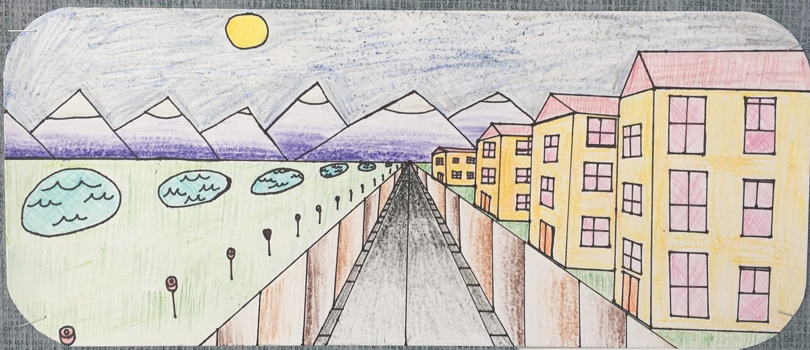 Mrs. Wille's Art Room: Rear view mirror drawings in 1 point perspective