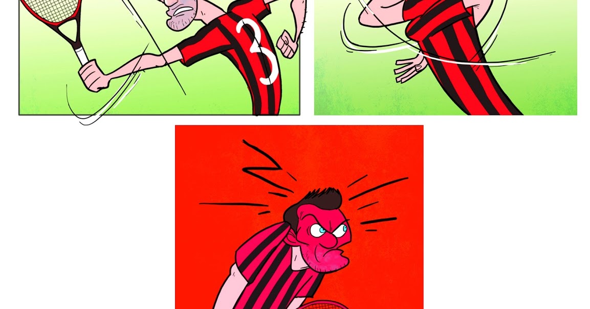 Omar Momani cartoons: Maldini playing tennis!