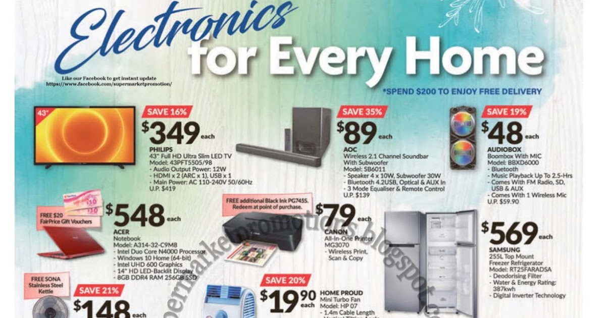 NTUC FairPrice Xtra Electronics Promotion 26 March - 08 April 2020 ...