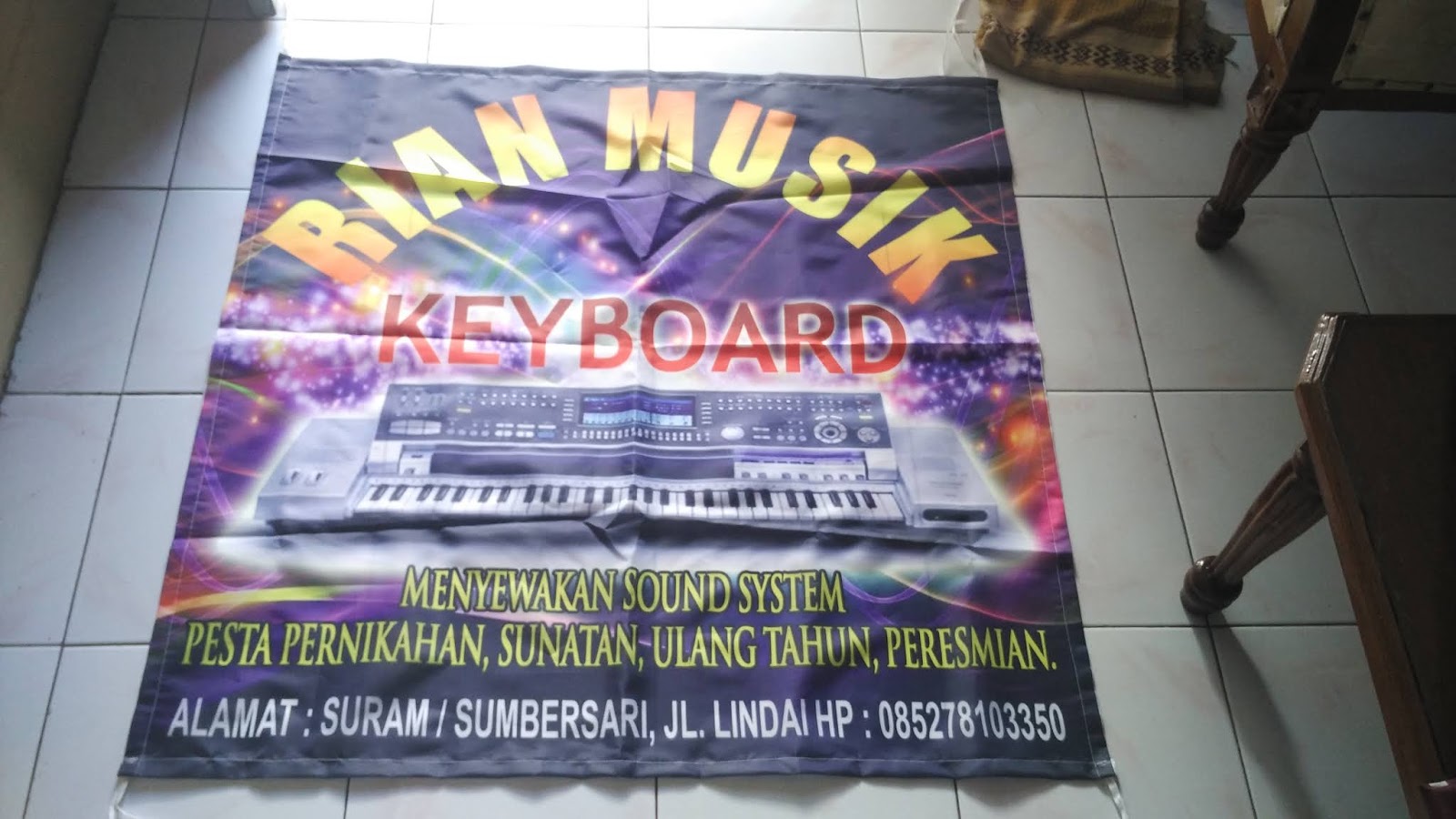 Spanduk Kain Rian Musik Keyboard ~ Print Corner