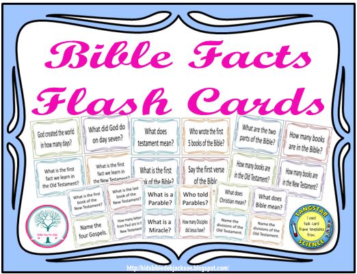 Bible Facts Flash Cards | Bible Fun For Kids