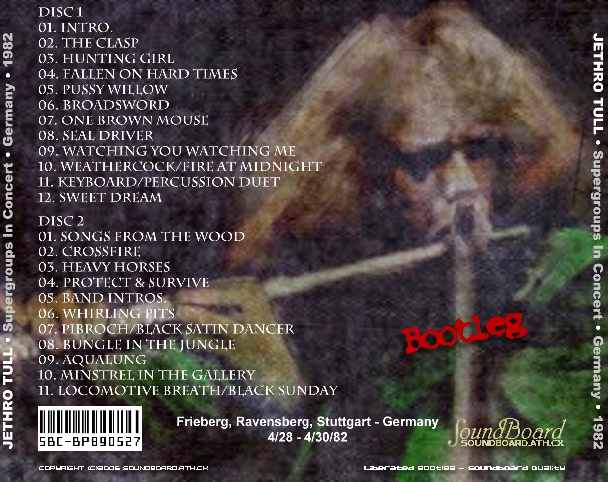 High Quality Bootlegs: Jethro Tull - Supergroups In Concert 1982