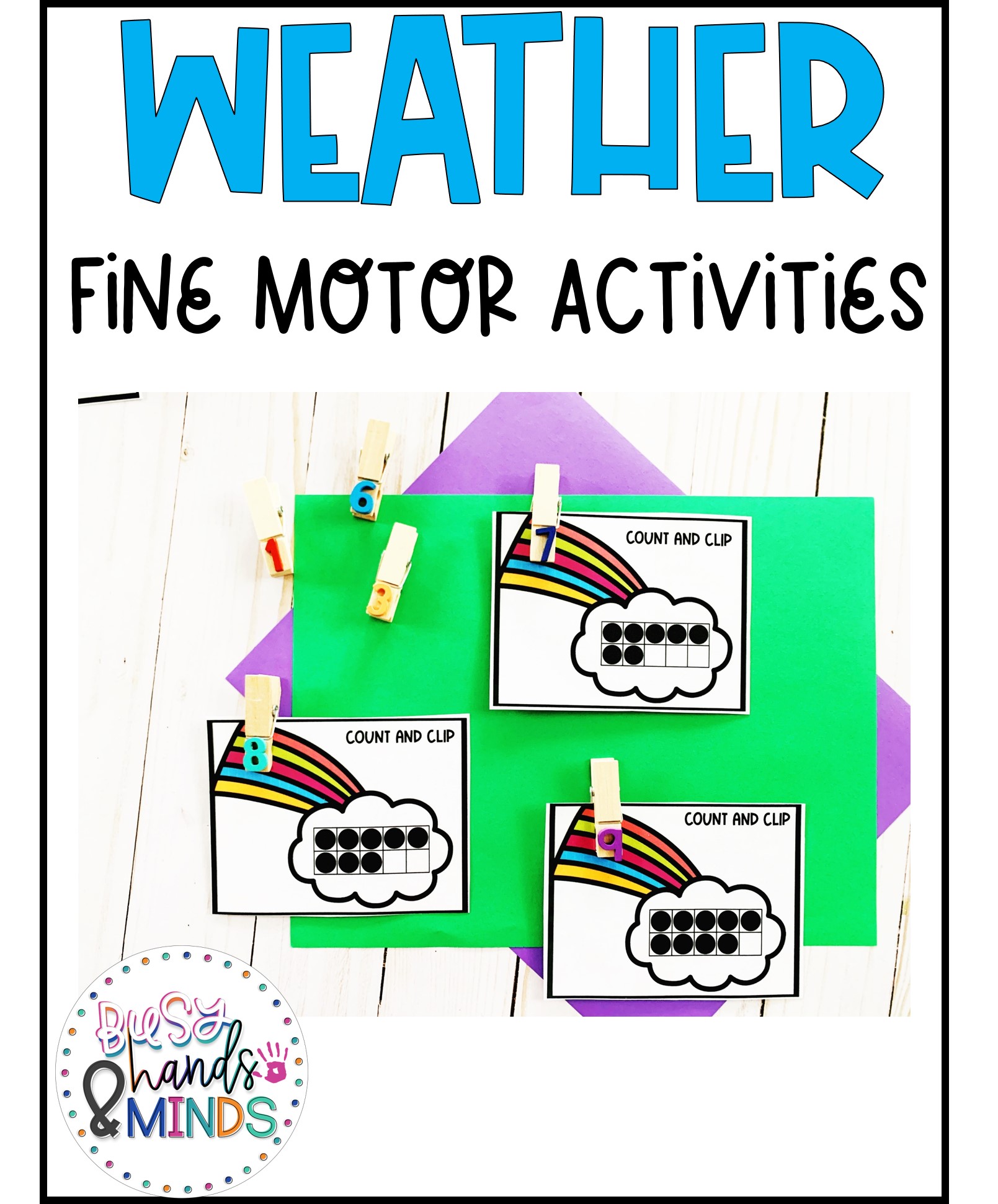 Weather Fine Motor for Preschool | Busy Hands and Minds