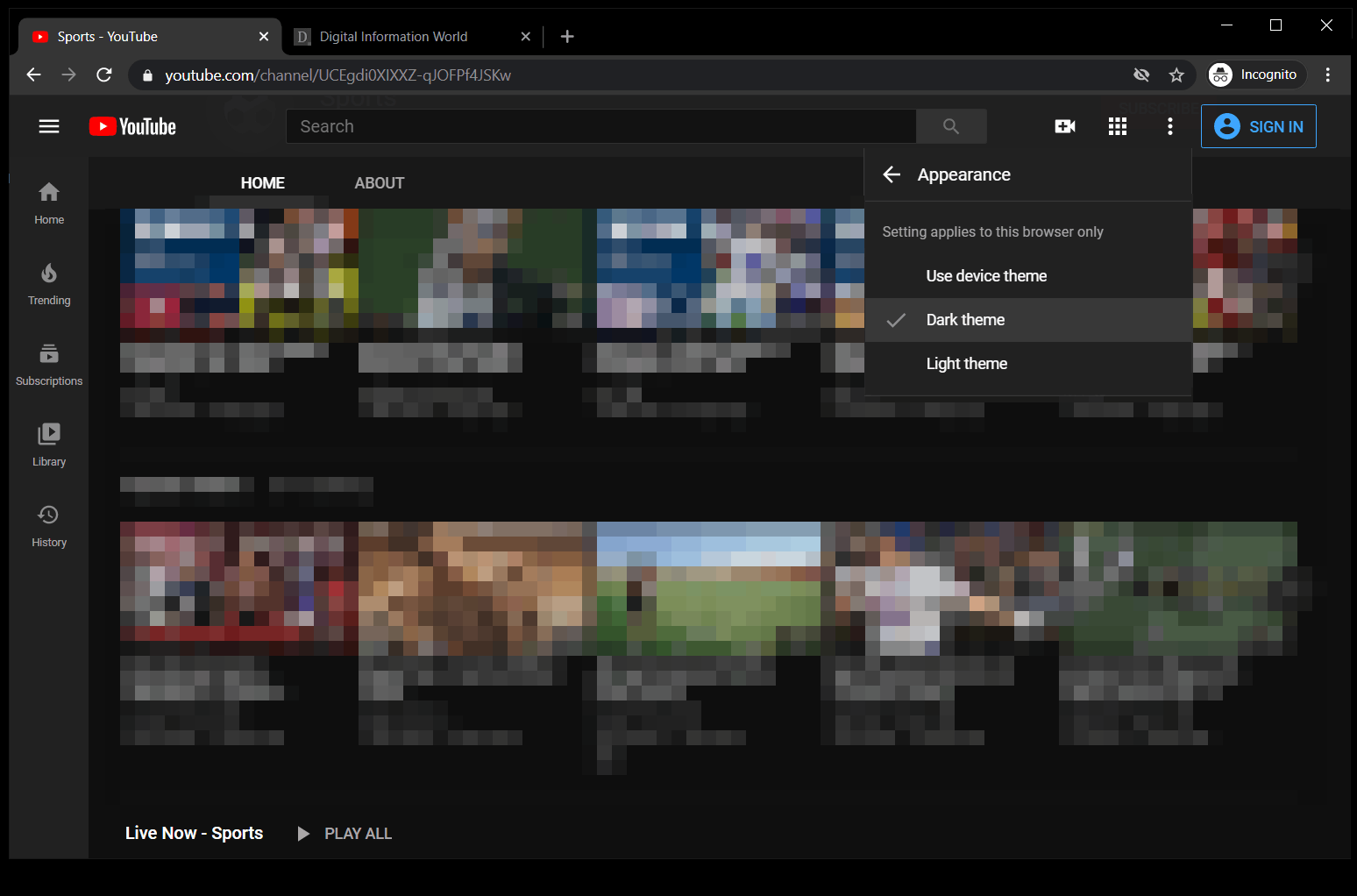YouTube introduced the dark mode for web to help the users get ...