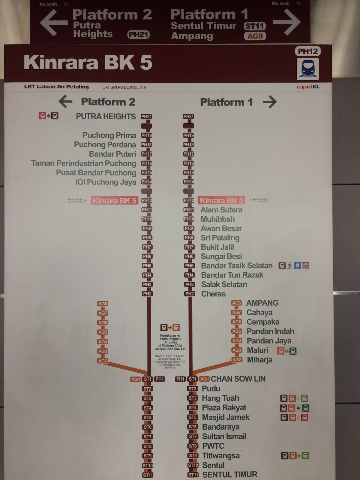 KL Walk: Kuala Lumpur: LRT Kinrara BK 5 Station