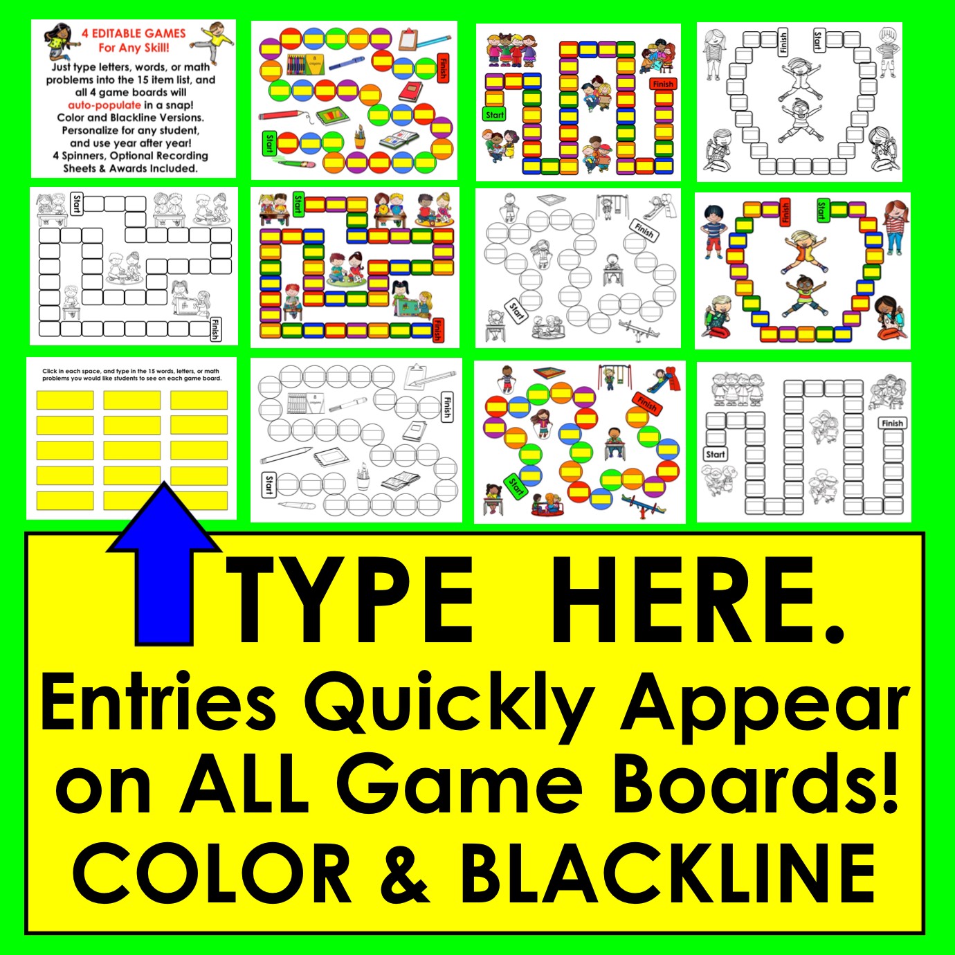 The Best of Teacher Entrepreneurs II: Editable Games and Activities for ...