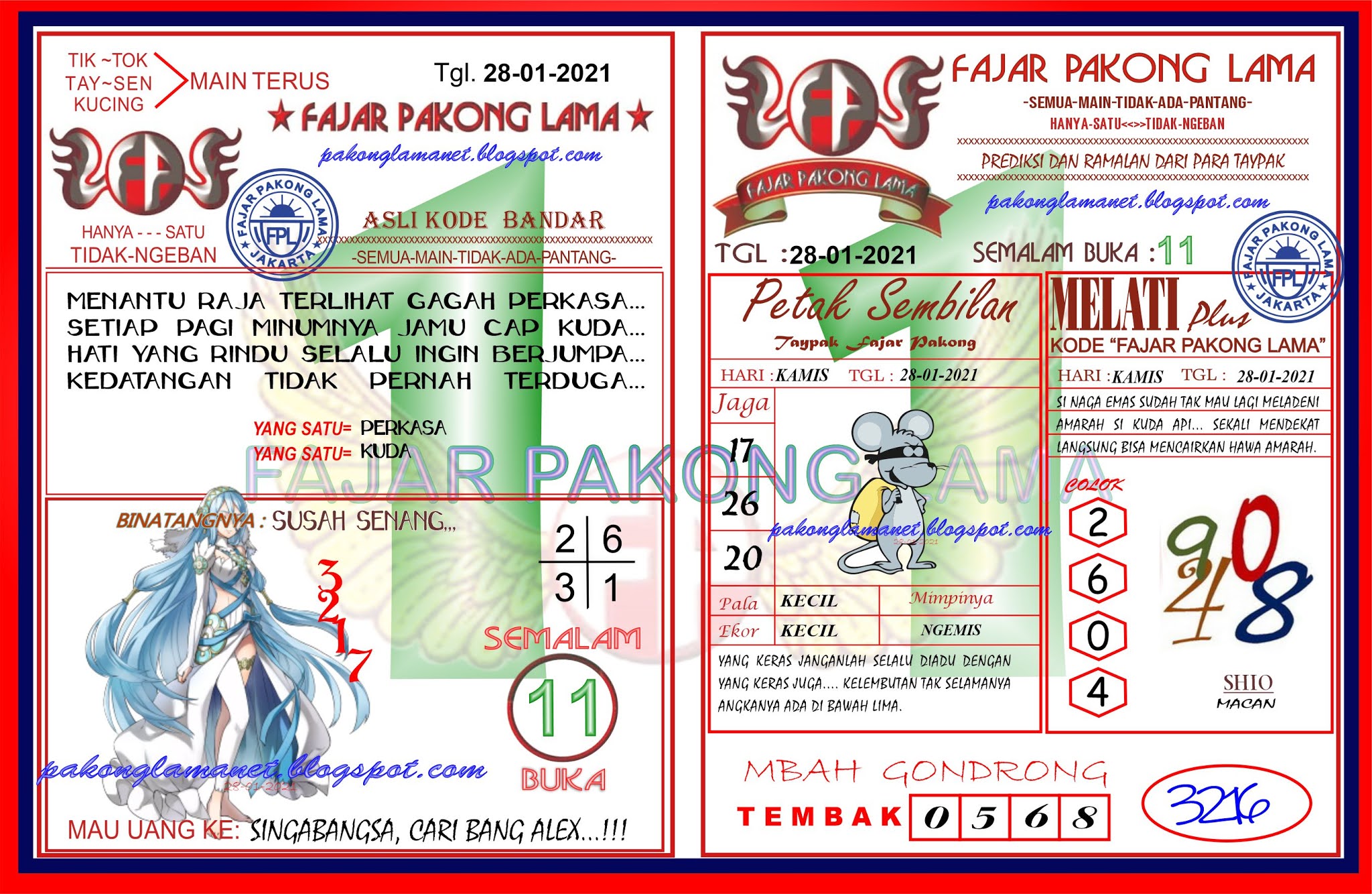 FAJAR PAKONG LAMA: SEMALAM BUKA : 11