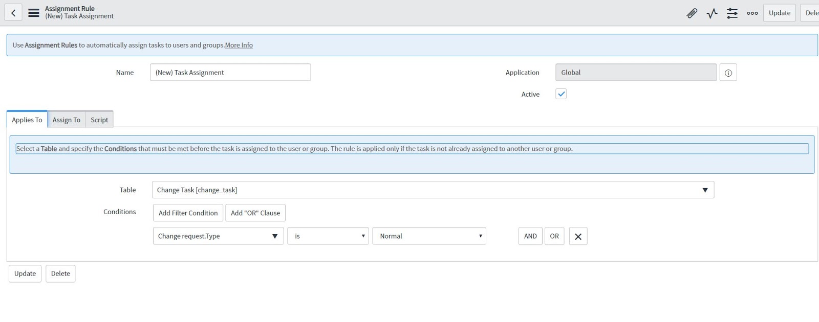 Swetha's Blog: Working with Assignment Rules