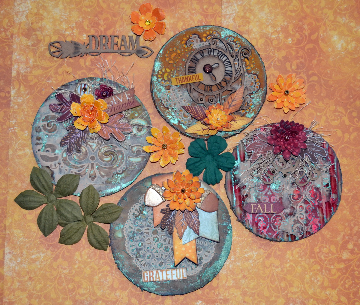The BoBunny Blog: Using Circles: Beautifully Brisk ATC Coins with Denise