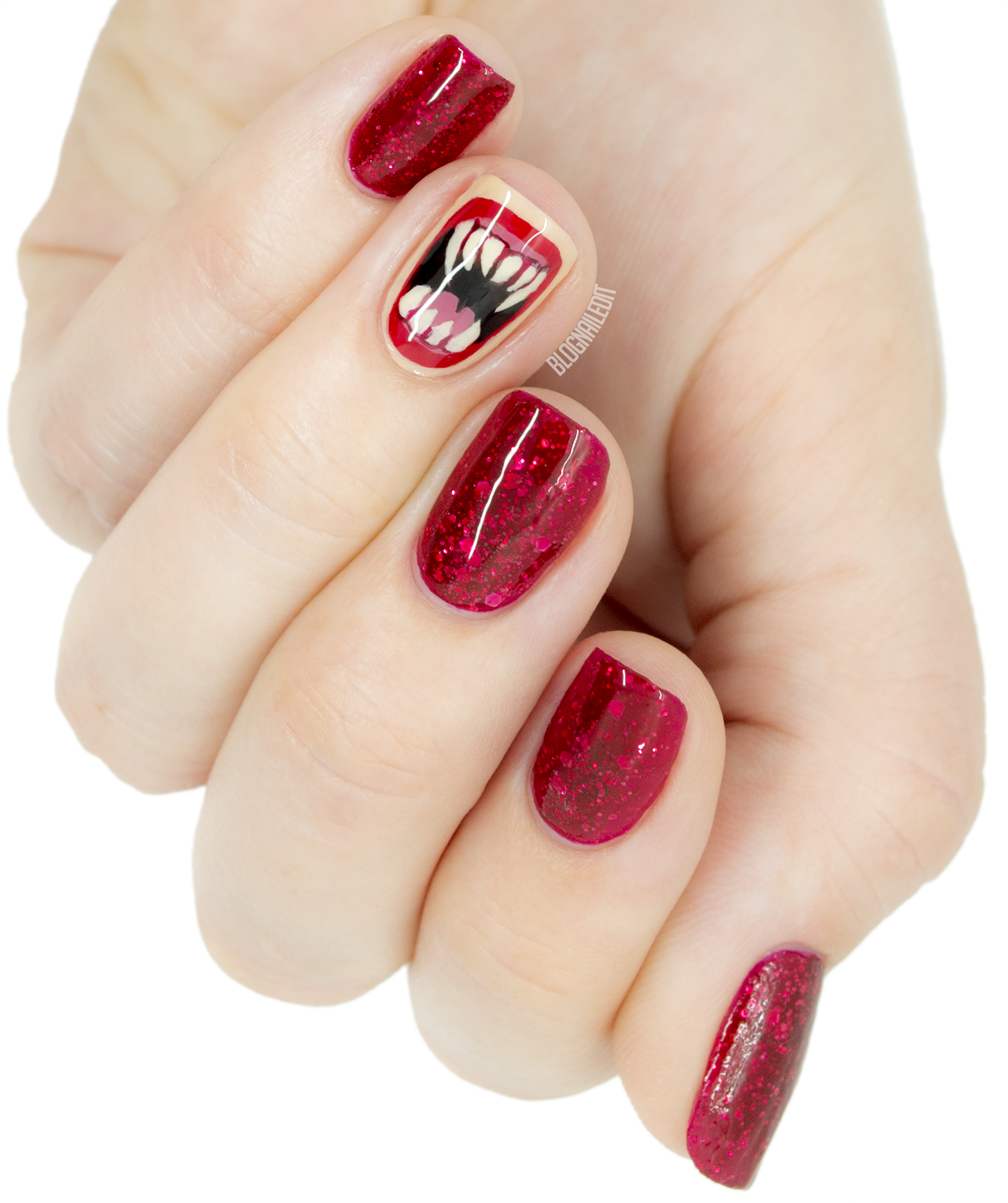 Inktober Day 8: Teeth - Nailed It | The Nail Art Blog