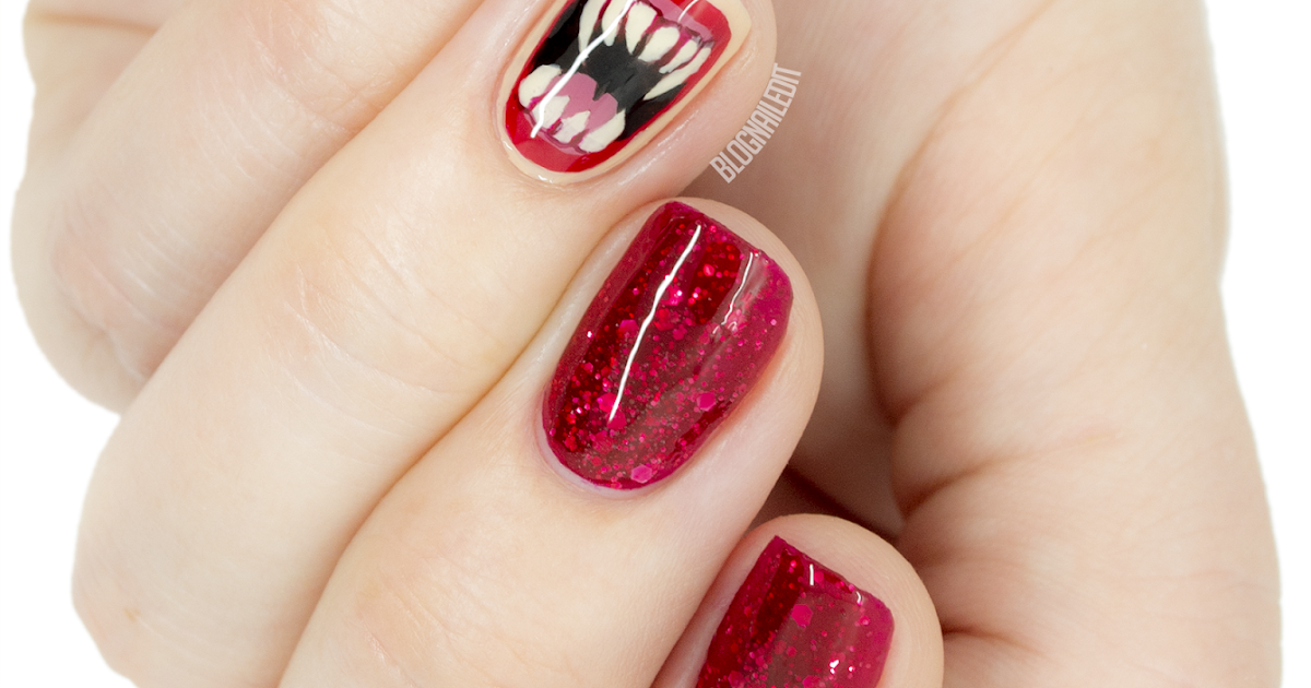 Inktober Day 8: Teeth - Nailed It | The Nail Art Blog