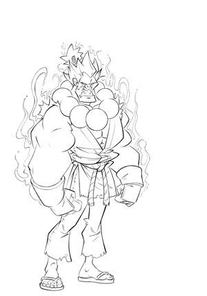 Akuma Coloring Pages Sketch Coloring Page