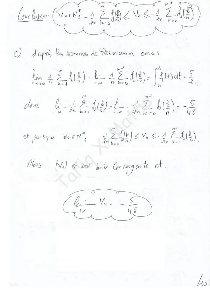 Correction Examen national 2020-sciences math-Mathématiques