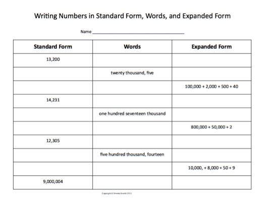 Teaching . . . Seriously: Practicing Multi-Digit Numbers in Standard ...