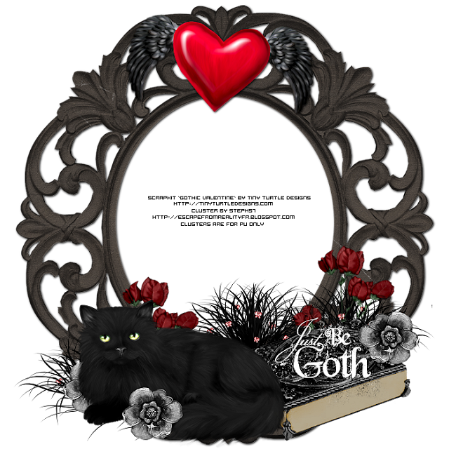 Escape From Reality Blog: FTU 'Goth Valentine' Cluster Frames TTD