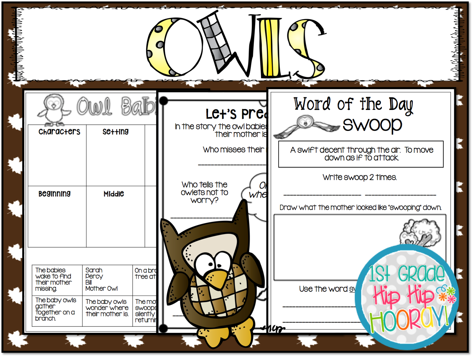 1st Grade Hip Hip Hooray!: Owls...Teaching primary students to use ...