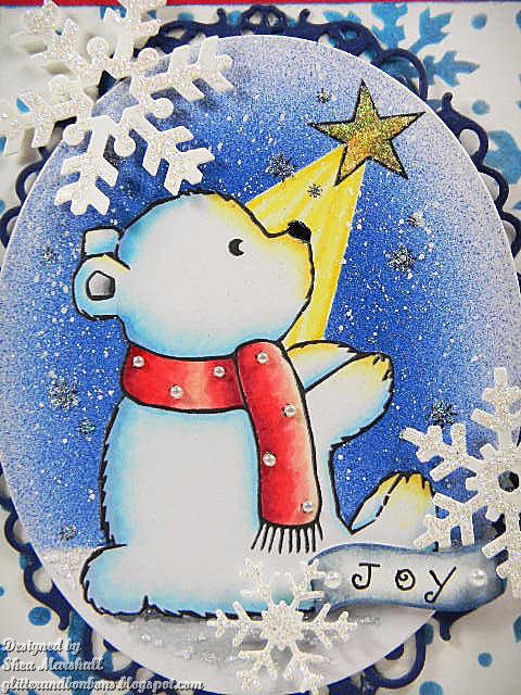 Glitter and Bonbons: Snowflake Bear at A Gem of a Challenge