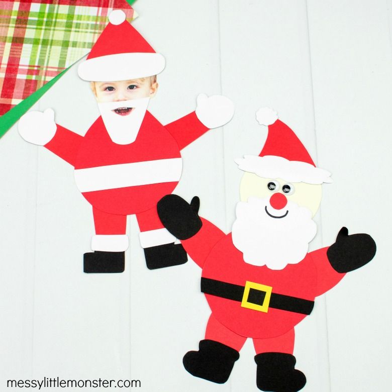 Easy Santa Claus Crafts for Kids - Messy Little Monster