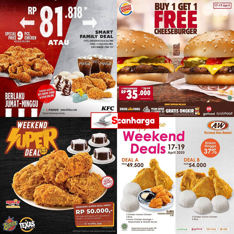 4 Resto! Promo KFC, Burger King, Texas, AW Restoran Kasih Diskon ...