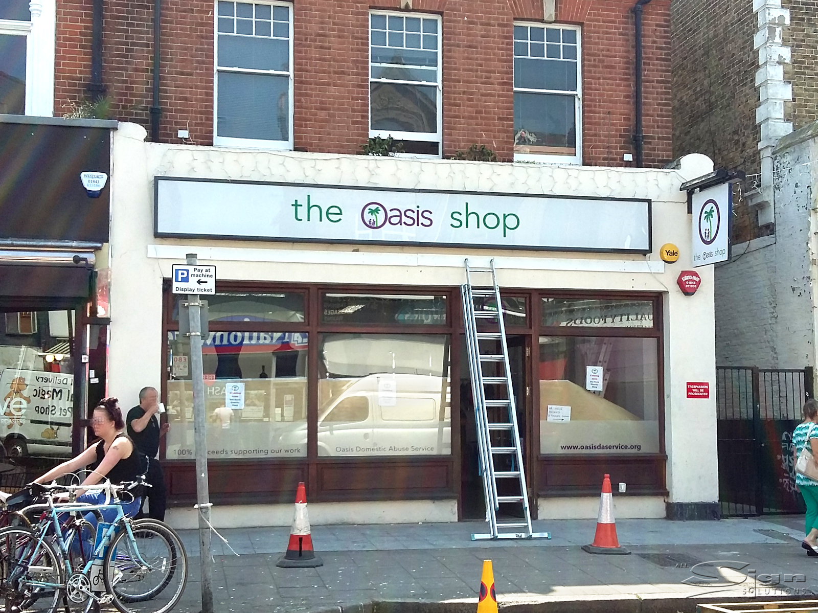 The Oasis Shop | Fascia and Hanging sign - All Sign Solutions | Signs ...
