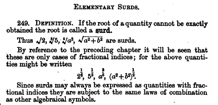 A Expect Dorsum At Surds - Mathematics basics