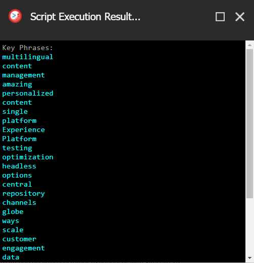 Sentiment Analysis And Keyword Extraction Using Sitecore Powershell And Microsoft Cognitive Text