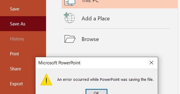 Problem Solved! Cara memperbaiki Error pada saat menyimpan file ...