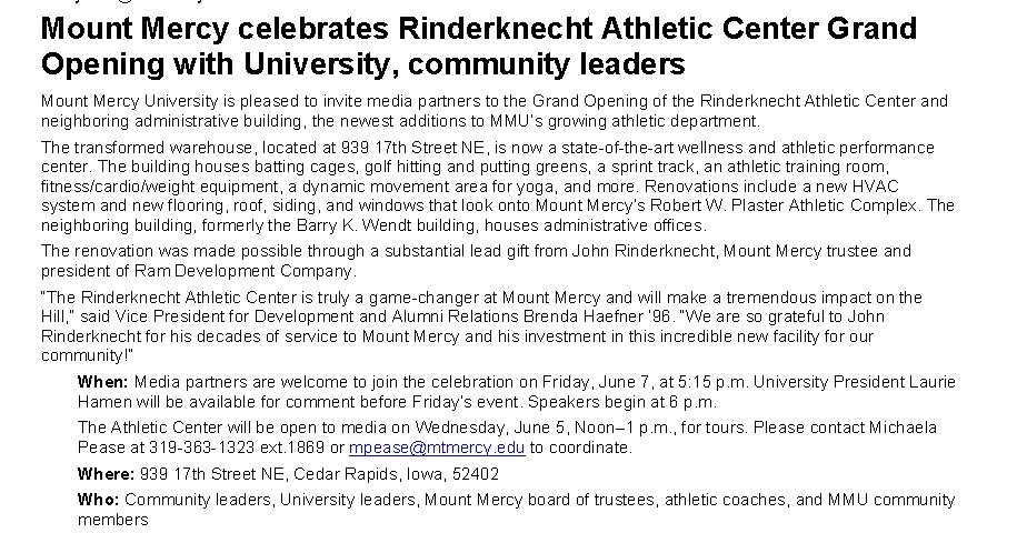 Media Alert and Media Advisory