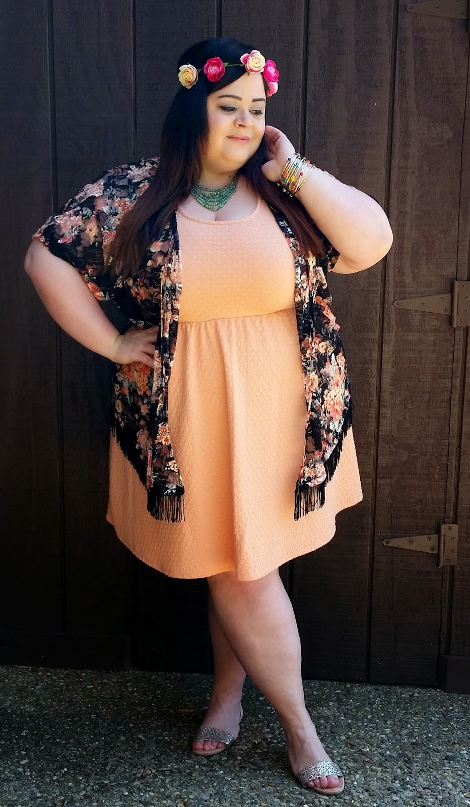 Thestylesupreme Plus Size Ootd Peach And Floral