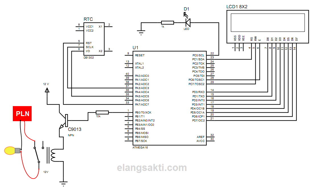 Membuat Timer Digital untuk Lampu Otomatis - Elang Sakti Membuat Timer Digital untuk Lampu Otomatis - Elang Sakti