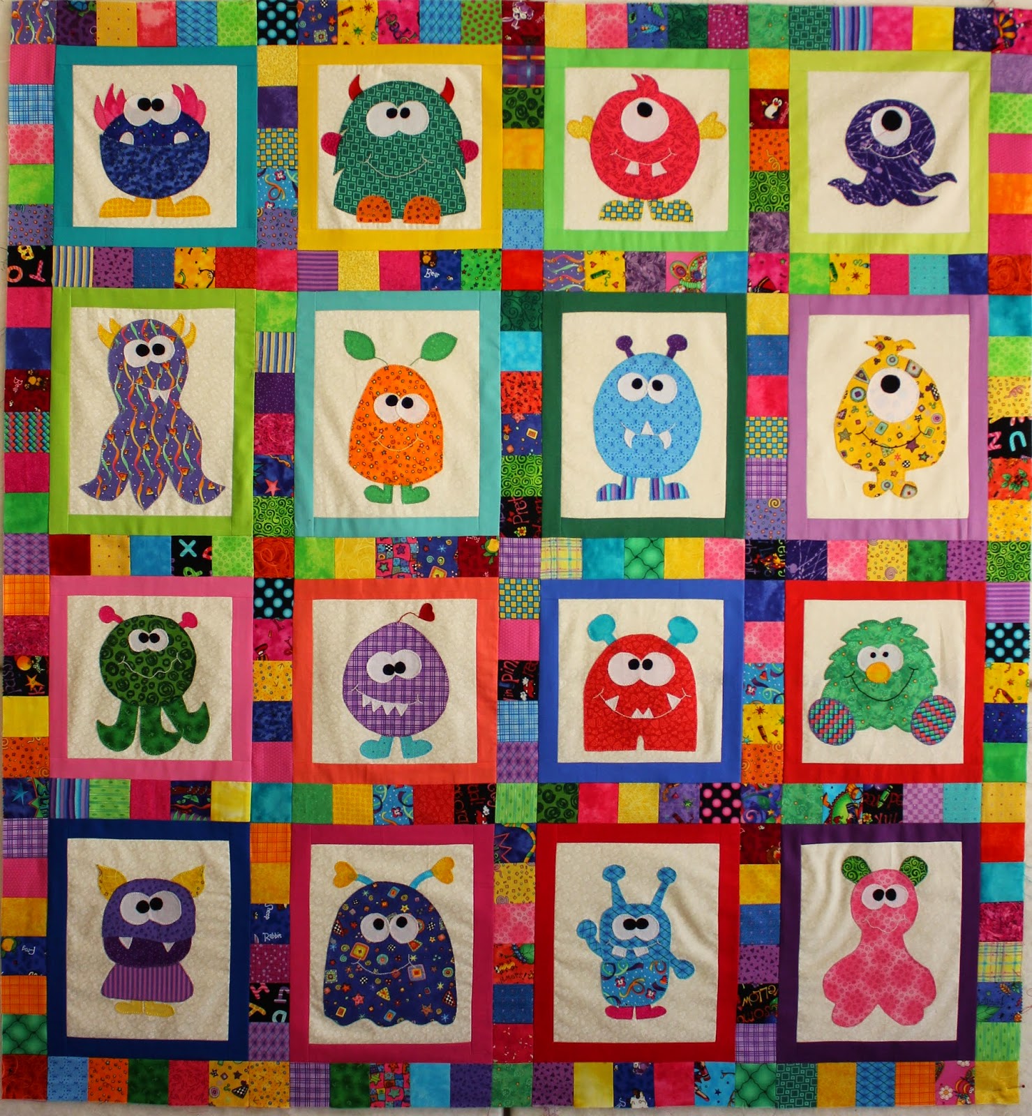 Finishes | Monster quilt pattern, Monster quilt, Applique quilts