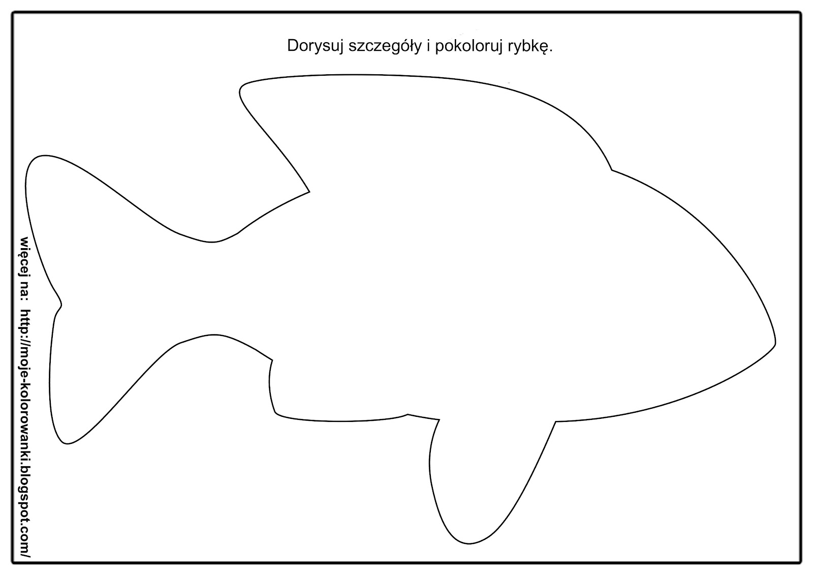 Kolorowanki dla dzieci: Ryba