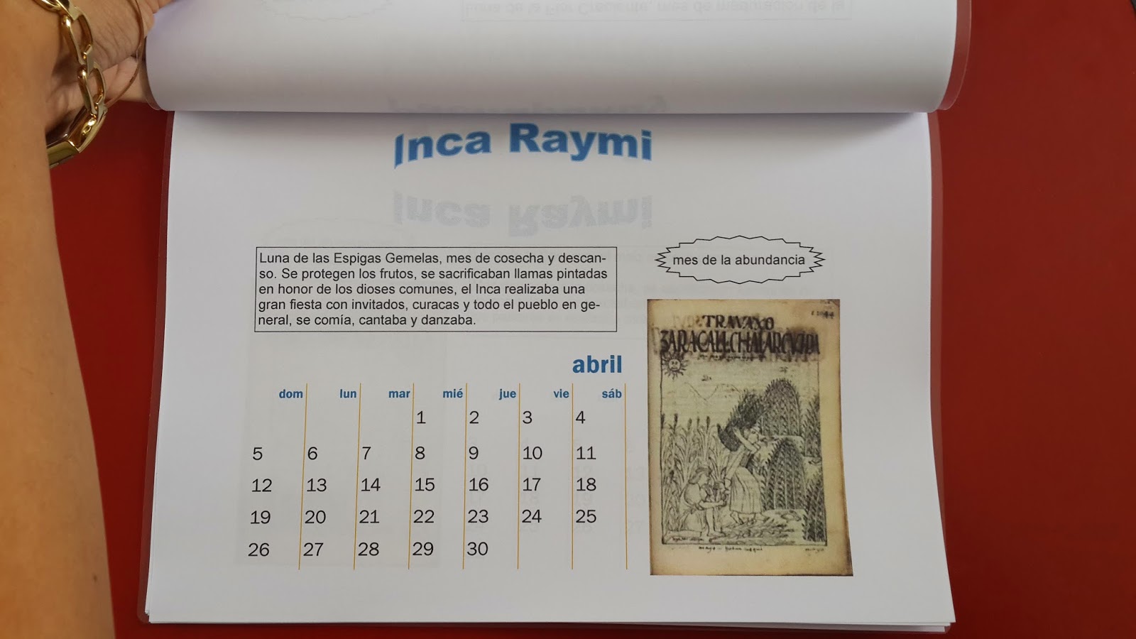 De Primero a Quinto: Confección de un Calendario Inca (Actividad Didáctica)