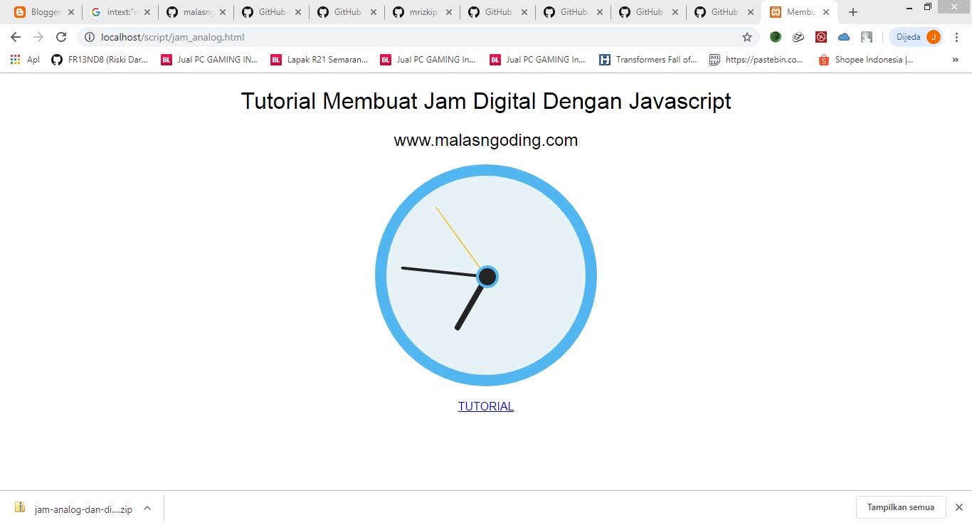 Cara Membuat Jam Digital Dan Jam Analog Dengan Javascript Dunia Internet