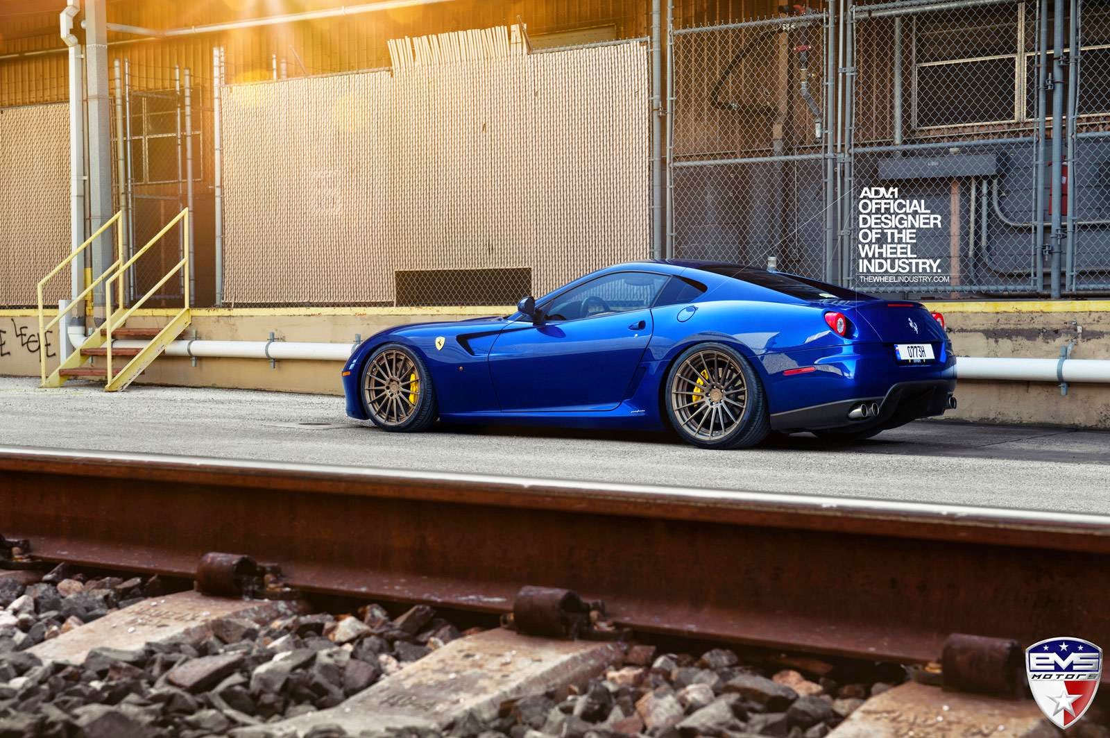 The Gear Shift: Rare Blue Ferrari 599 GTB on Bronze ADV.1 Wheels is ...