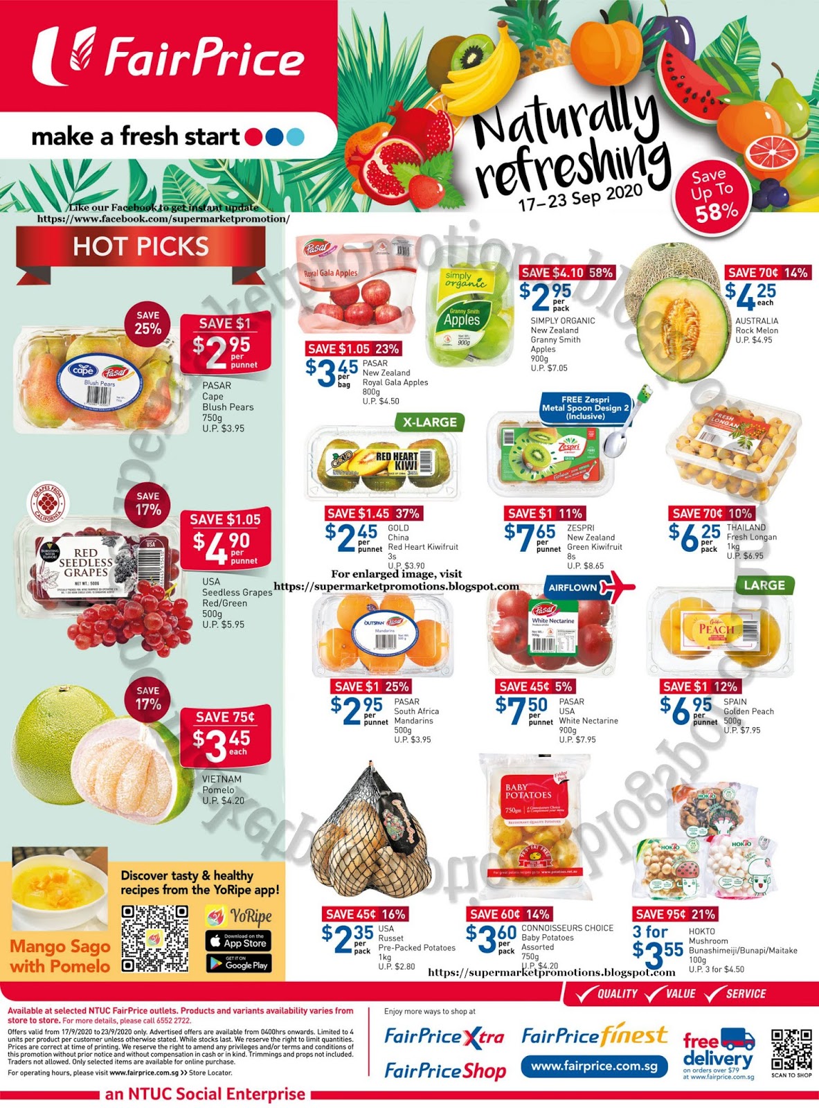 NTUC FairPrice Fresh Fruits Promotion 17 - 23 September 2020 ...