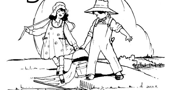 Crayon Palace: "J is for Jack and Jill" alphabet coloring page