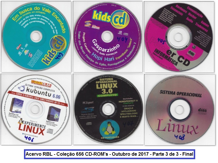 PUBLICADOS BRASIL: Coleção 656 CD-ROM's - Parte 3 de 3 - Outubro de ...