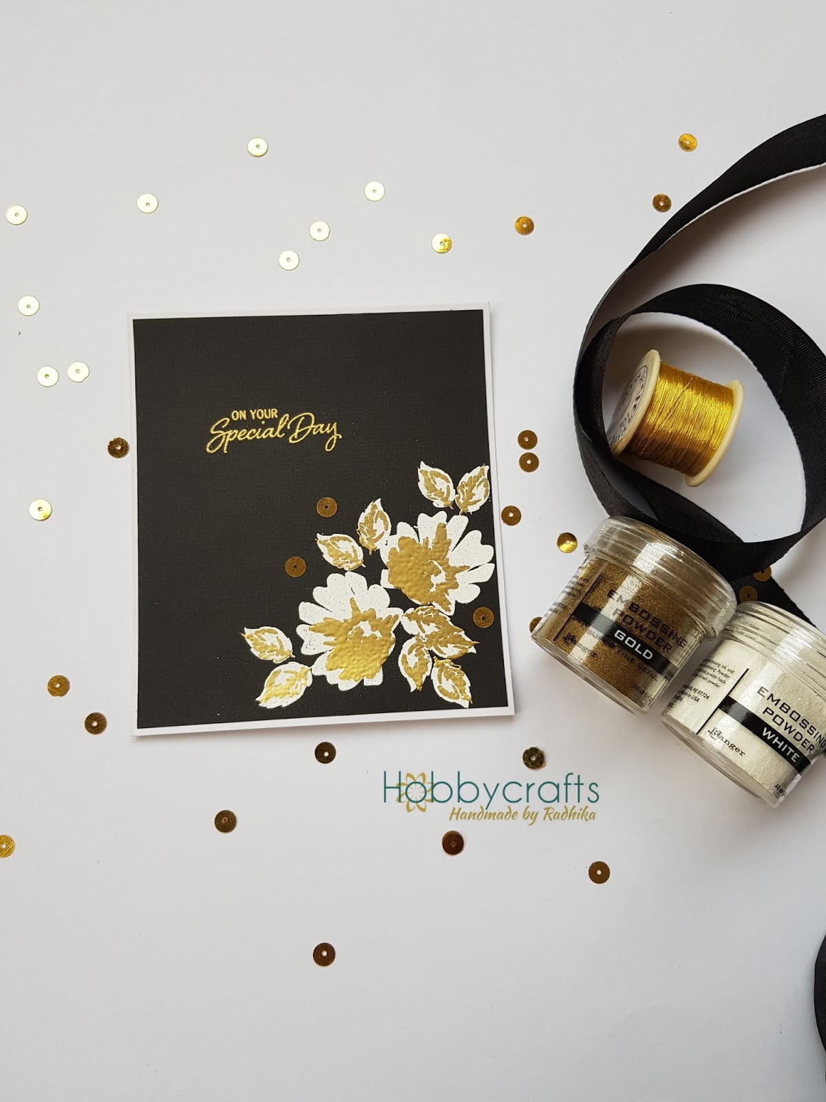 Hobby Crafts :): Layered heat embossing