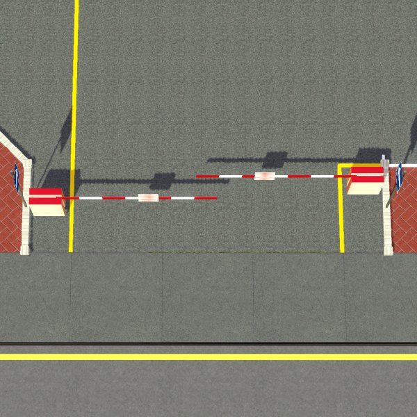 Simming in Magnificent Style: Boom gate with dual stop signs