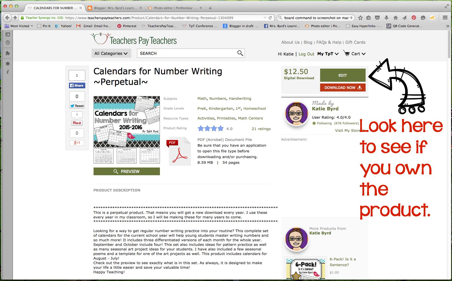 Mrs. Byrd's Learning Tree: Calendars for Number Writing UPDATE!