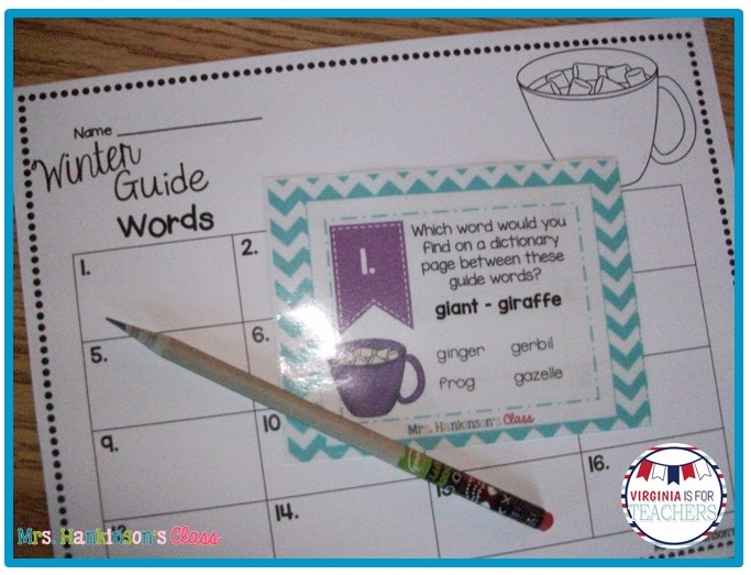 Childrens Dictionary Page With Guide Words