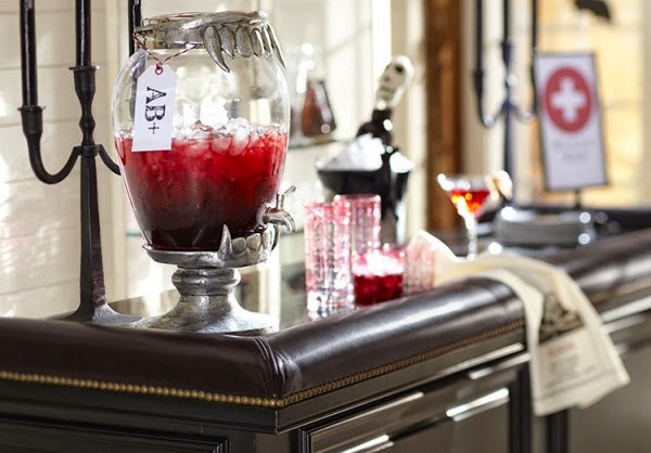 Halloween Vampire Inspired Blood Bar Party - Party Ideas | Party ...